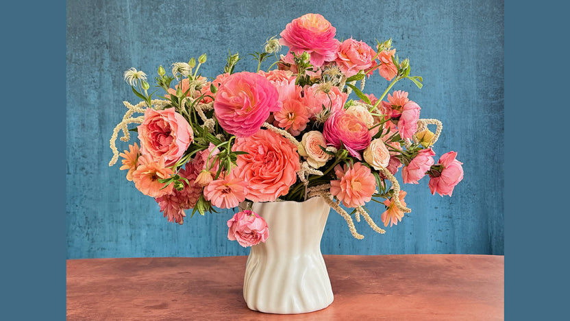 Barely Cinched Vase – Porcelain Vase for Loose Bouquets – Sullivan Owen